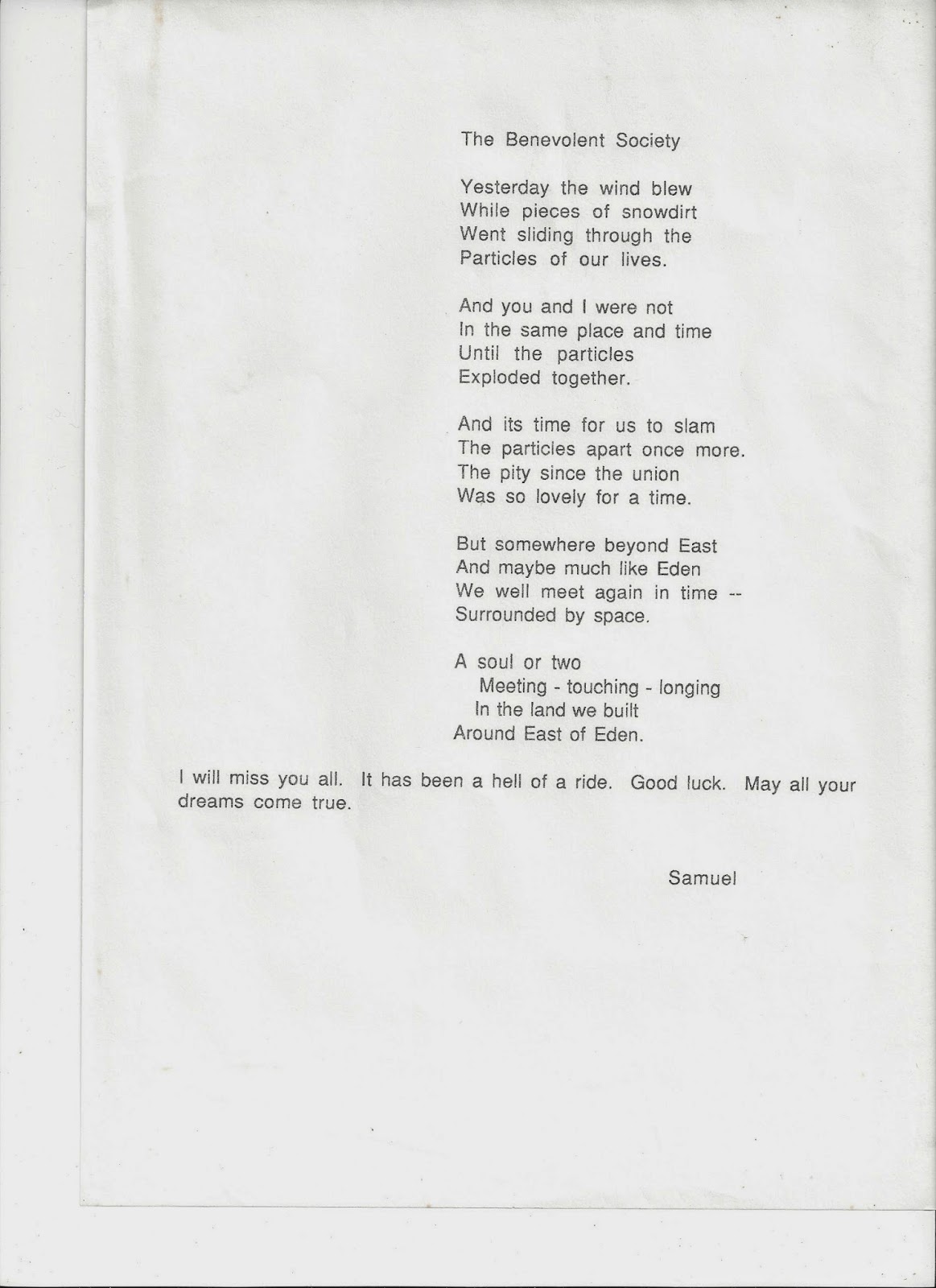 A Labor of Love: Eden Poem