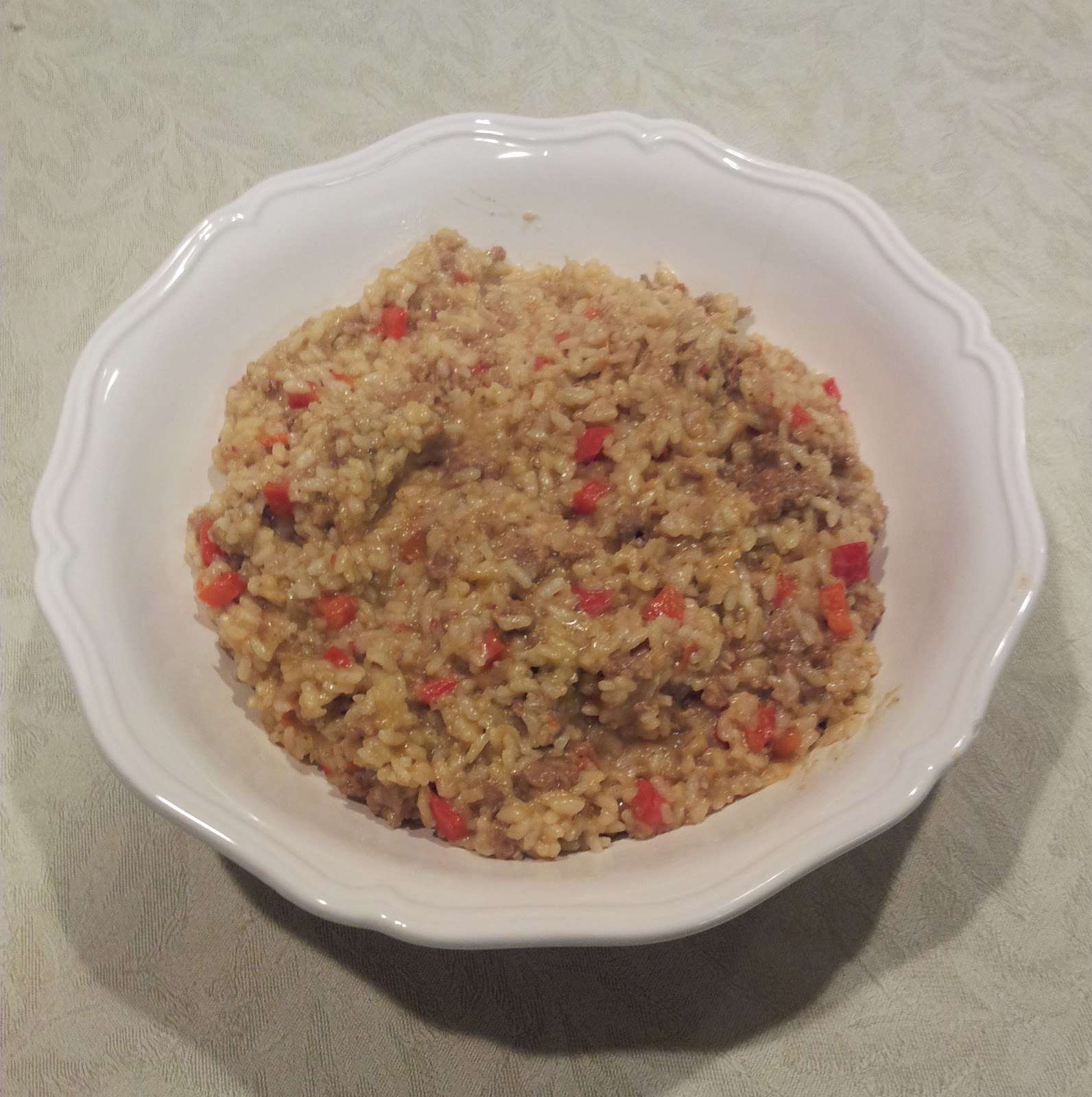 La Mia Dolce Vita in Italia: Red Pepper and Sausage Risotto