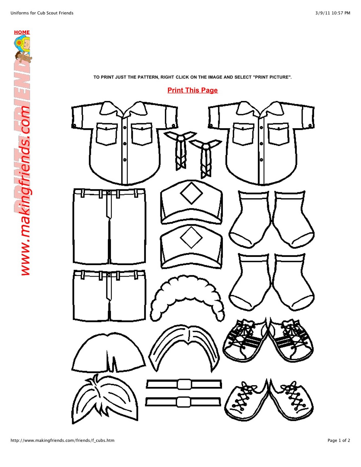 The Cutout Cub Scout