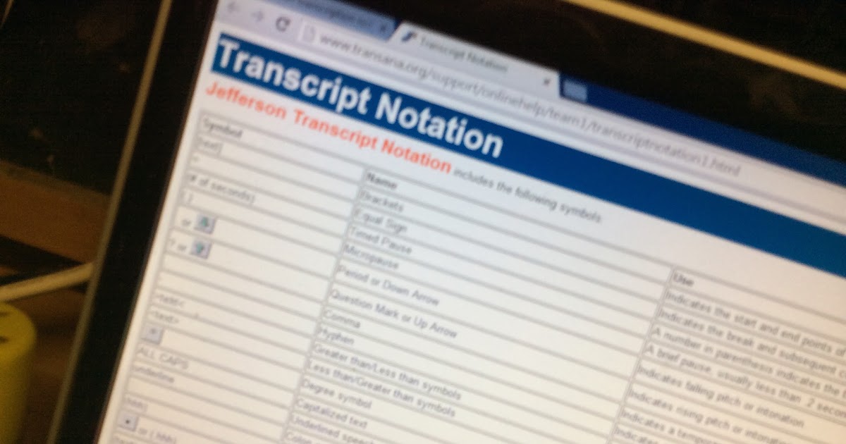 Transcription Services: Interview Transcription Notation