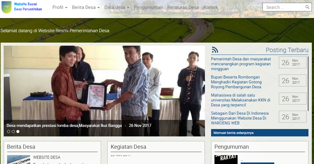 Jual Website Desa dan Kecamatan - Contoh Profosal Pembuatan Website Desa