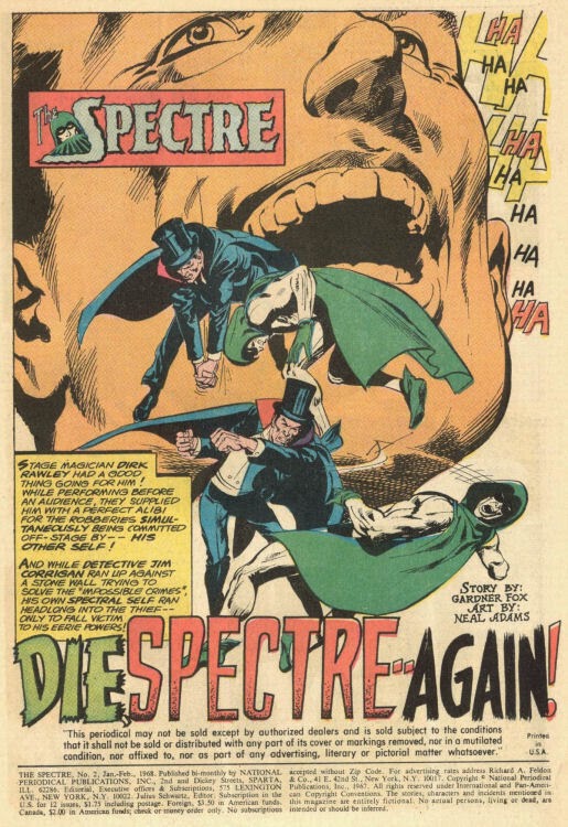 Diversions of the Groovy Kind: Making a Splash: Neal Adams' Spectre