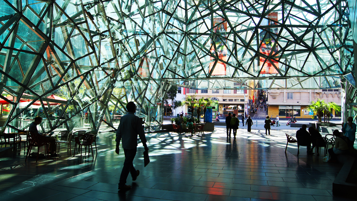 MAP: FEDERATION SQUARE EXTERIOR vs INTERIOR