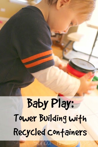Simple Baby Play Idea Using Recycled Containers | School Time Snippets