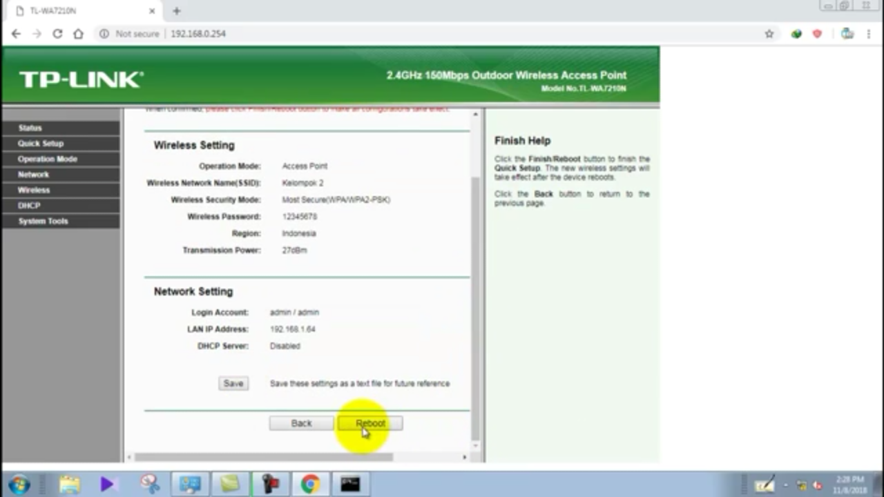 CARA SETTING ACCESS POINT OUTDOOR