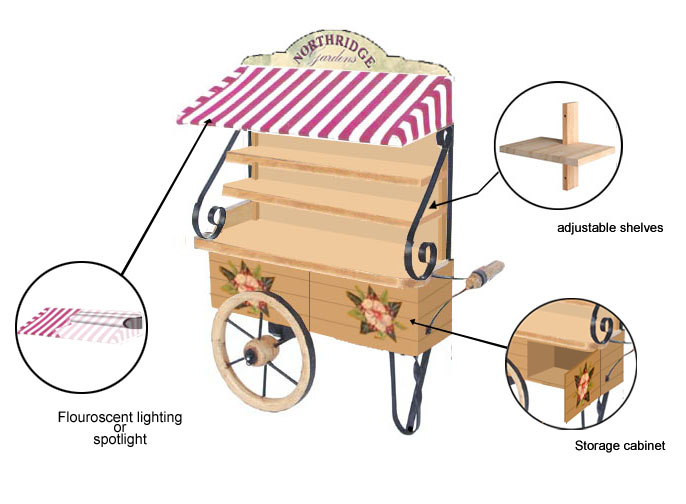 Flower Cart With Canopy at Arthur Popp blog