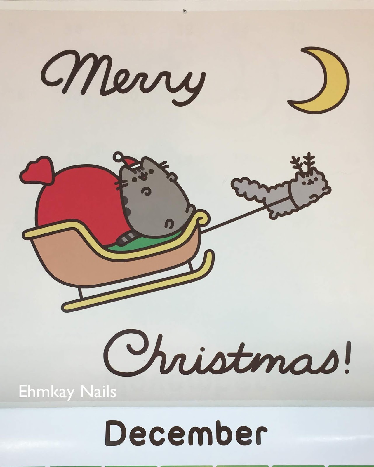 ehmkay nails: Pusheen Calendar Series: Pusheen Santa