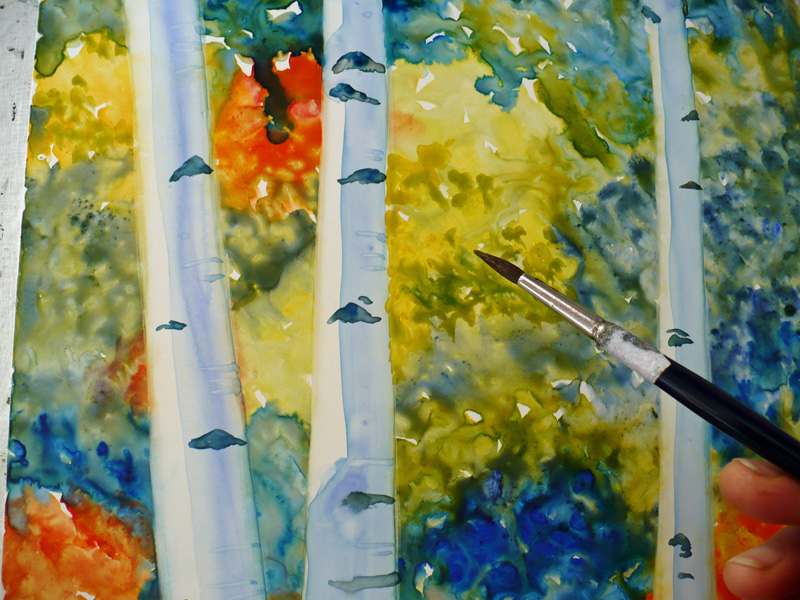 Zeh Original Art Blog Watercolor and Oil Paintings: Birch Trees in ...