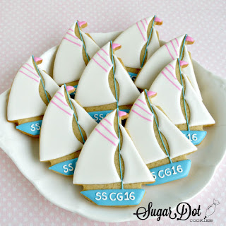 These sailboat cookies were made for a corporate luncheon.