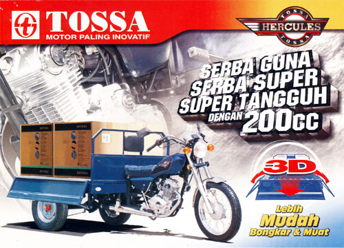 ANUGERAH MOTOR BESUK: MOTOR GEROBAK RODA 3 TOSSA