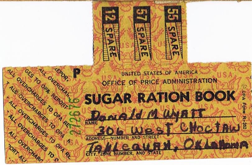 Mystorical: War Rations - Sugar Ration Book Page