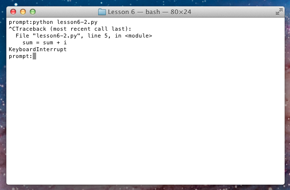 Getting Started with Python: Lesson 6 - Loops