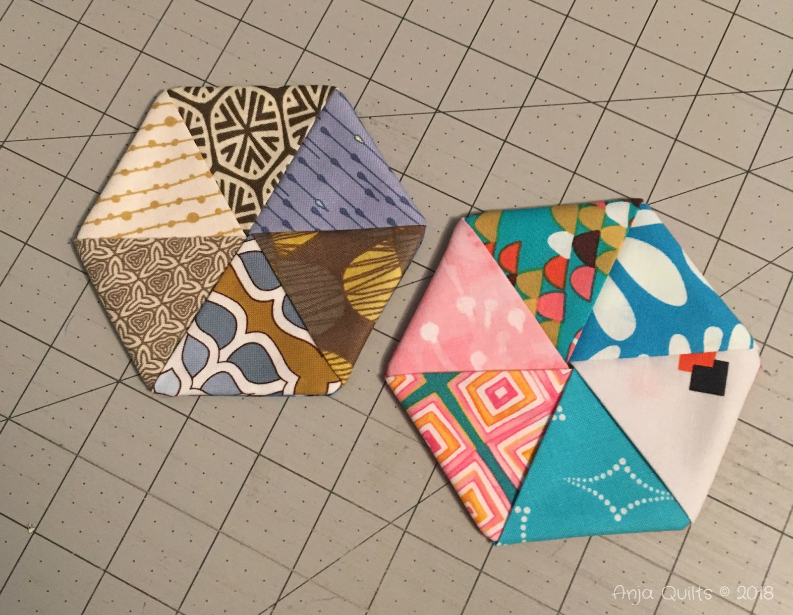 Anja Quilts: Another Hexie Coaster