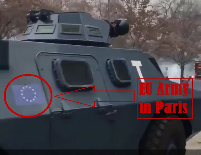 Armoured Vehicles Bearing EU Flag Deployed in Paris — Clear Sign That ...
