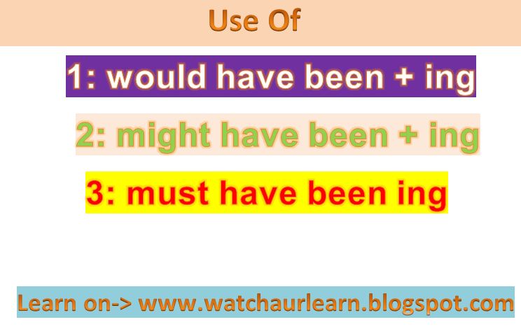 Use of Would have been Might have been Must have been ~ Watch And Learn