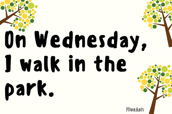 ASH THE TEACHER: Days in a Week reading cards (YEAR 1)