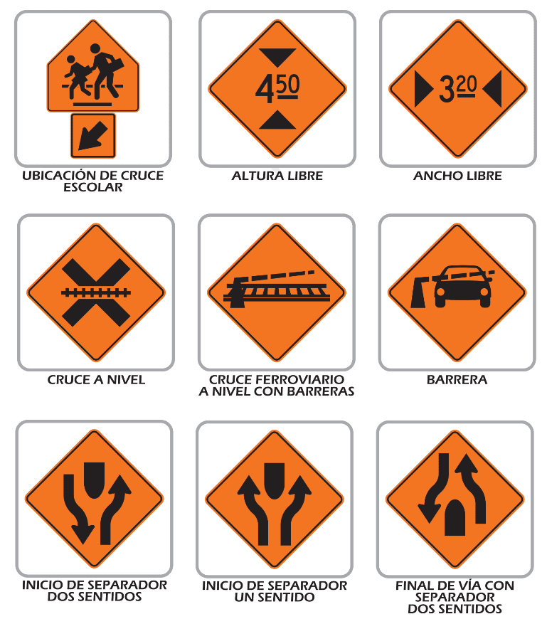 Señales De Construcción De Color Naranja Señalización Vial