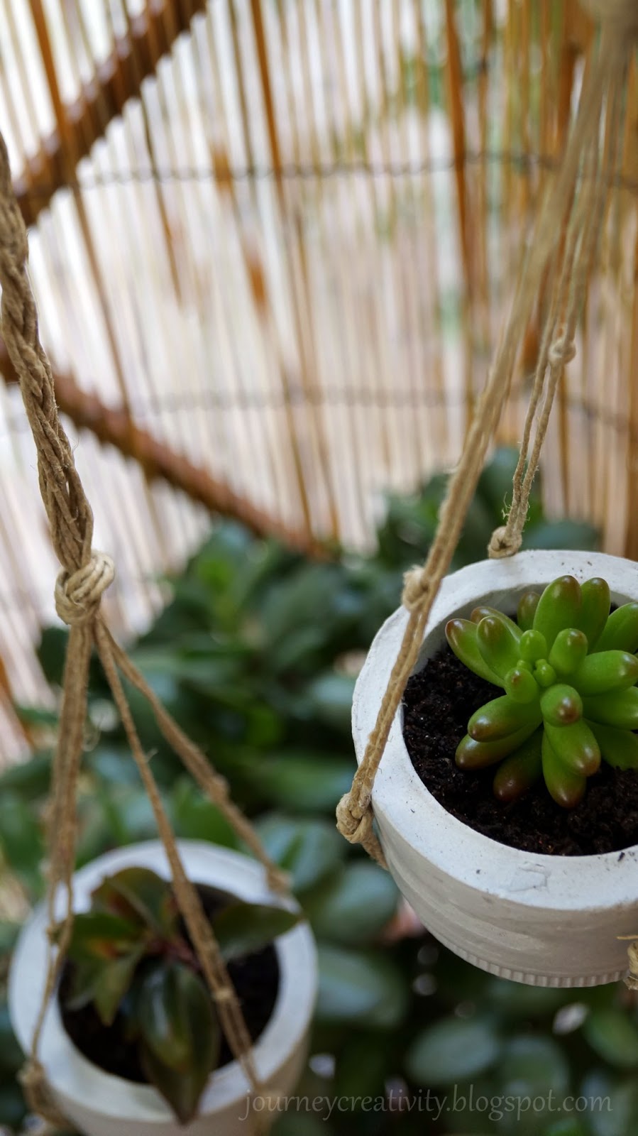 Hanger gypsum plant pot - Journey into Creativity