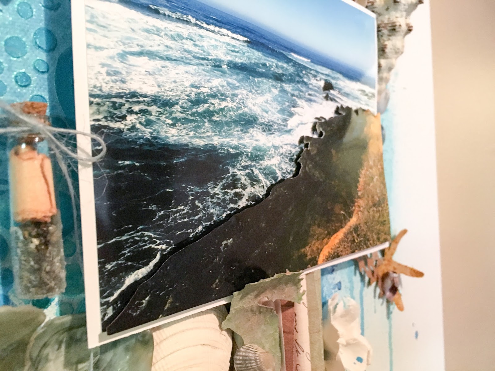 Deep & Dark Blue Ocean: A Mixed Media Canvas - This Bittersweet Life