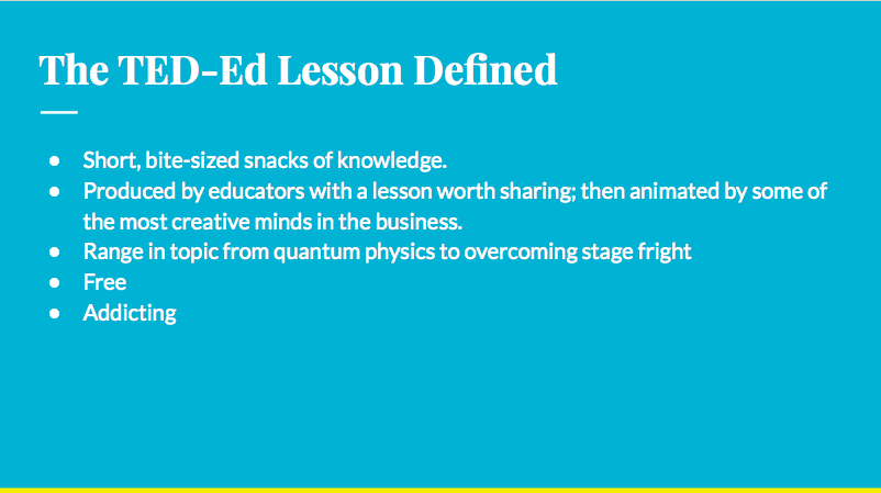 The TED-Ed Lesson
