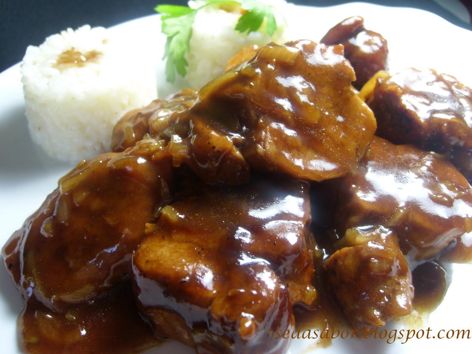 Solomillo Ibérico con salsa de cebolla y Coca-Cola