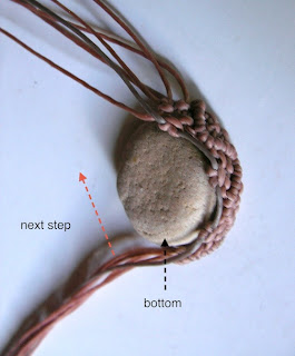 Ecocrafta Macrame : Macrame wrapping: Extended pattern