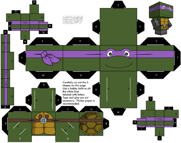 Teenage Mutant Ninja Turtles Papercraft Model - PAPEROX FREE PAPERCRAFT