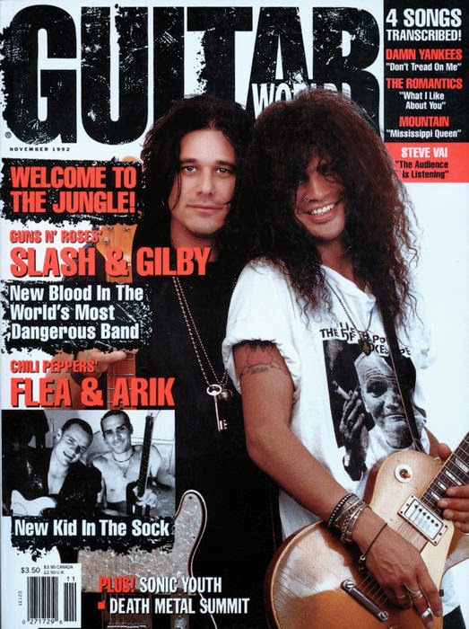 Entrevista de Slash e Gilby à Guitar World em 92