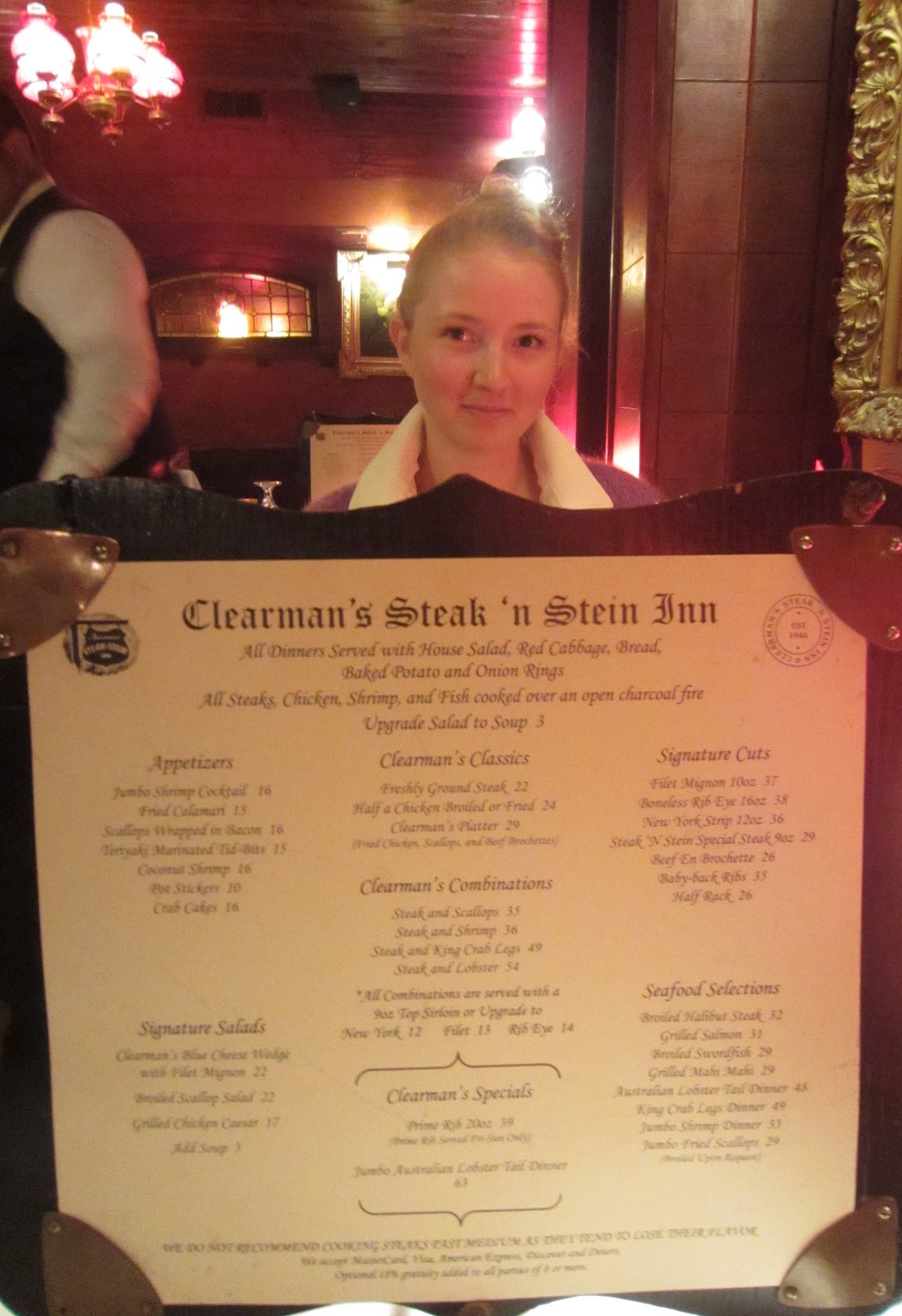 wacky tacky: Chow Time: Clearman's Steak 'n Stein Inn