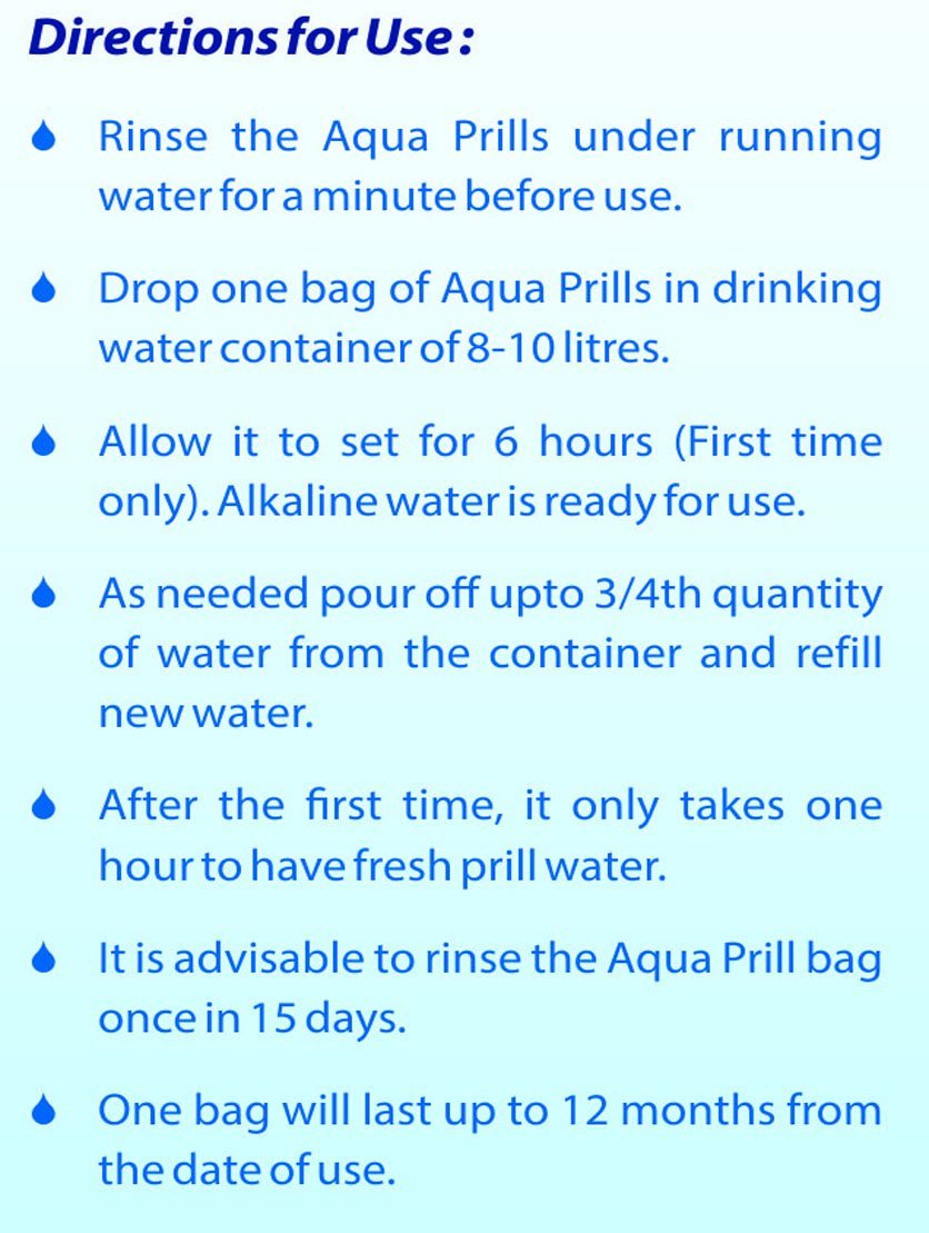 Aqua Prills (Fssai) Drink Natural Alkaline Water At Home For A Whole Year