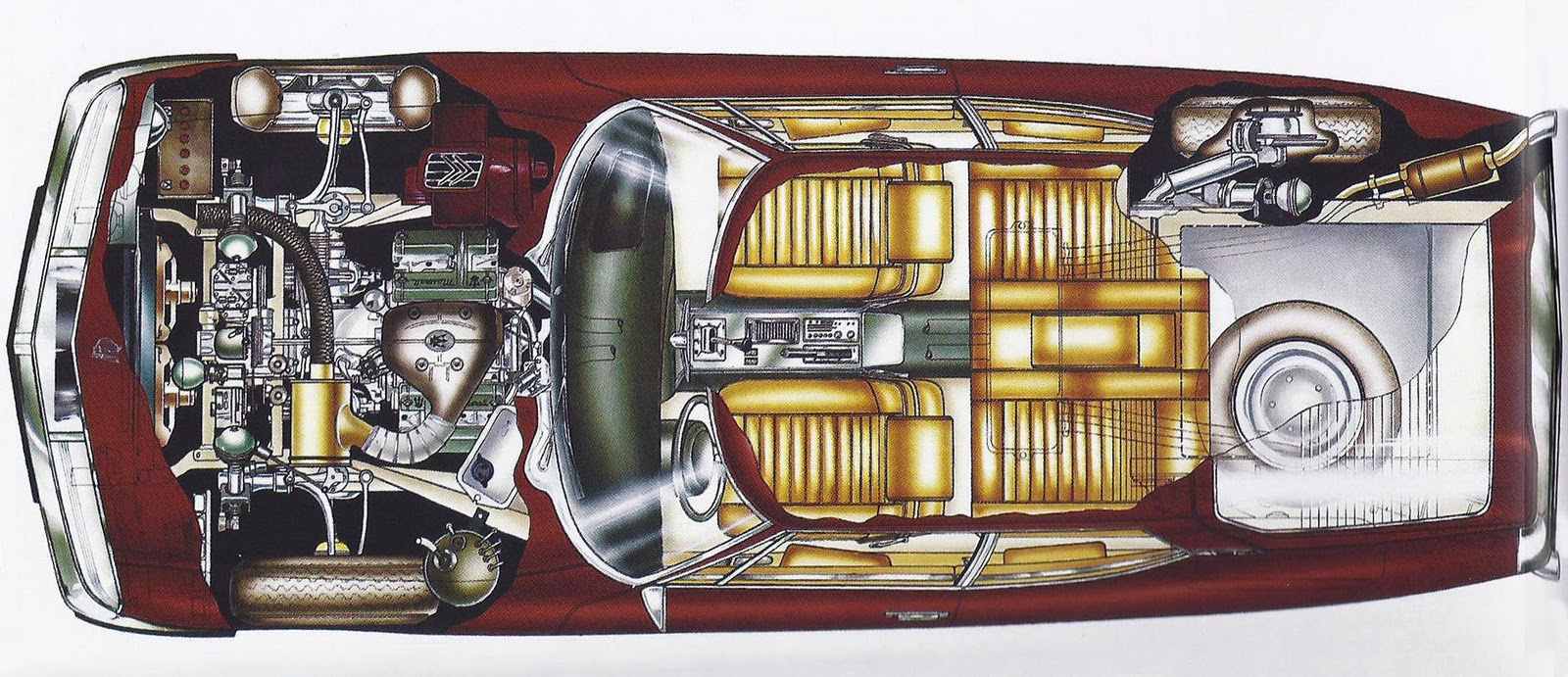 The Car Hobby: Citroen SM Cutaway Diagrams
