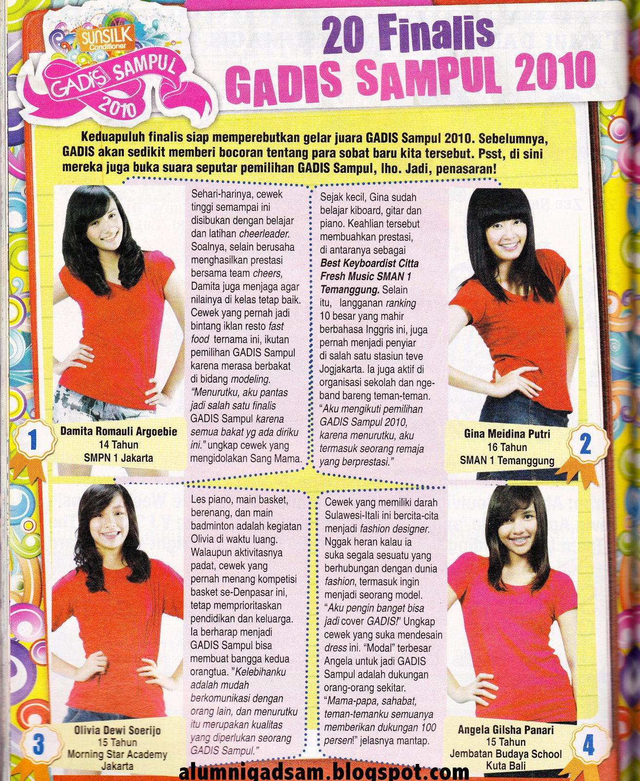 Alumni Gadis Sampul: Finalis Gadis Sampul 2000