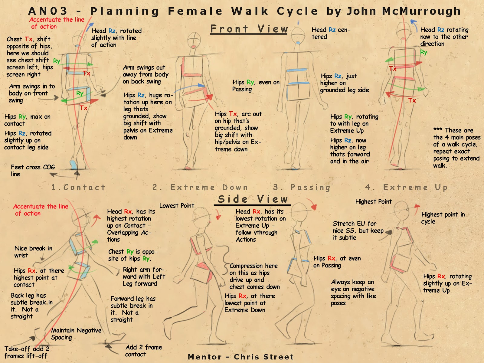 John McMurrough: Thumbs for Female Walk Cycle pg 1