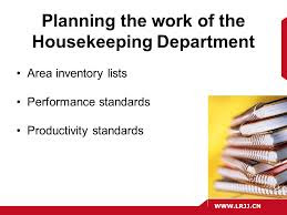 Winhaka: Planning the work of the Housekeeping Department