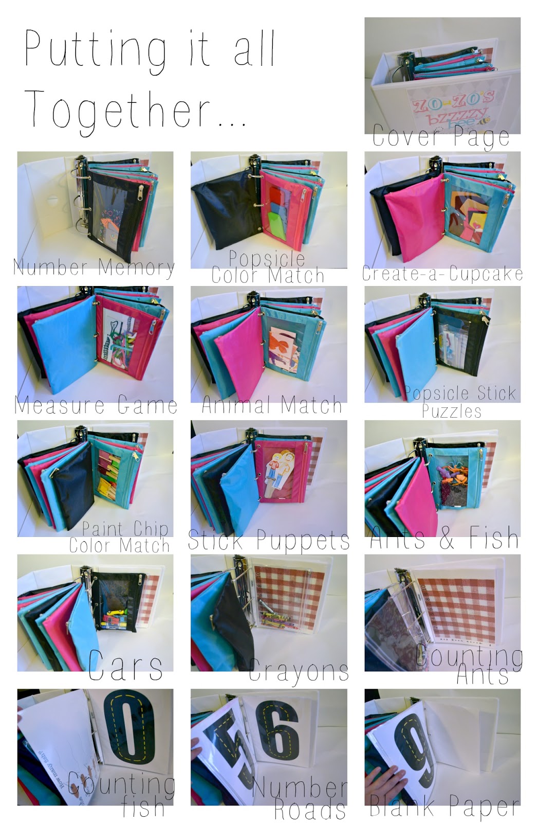 So, let's put our busy bee book together so you can give it away!