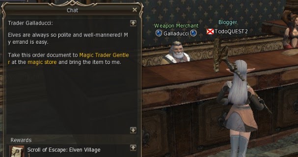 LINEAGE II Todo Quests: LVL 3/10 - Quest Once more ... Mother Tree