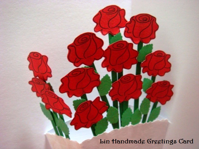 AZLINA ABDUL: Pop up roses card