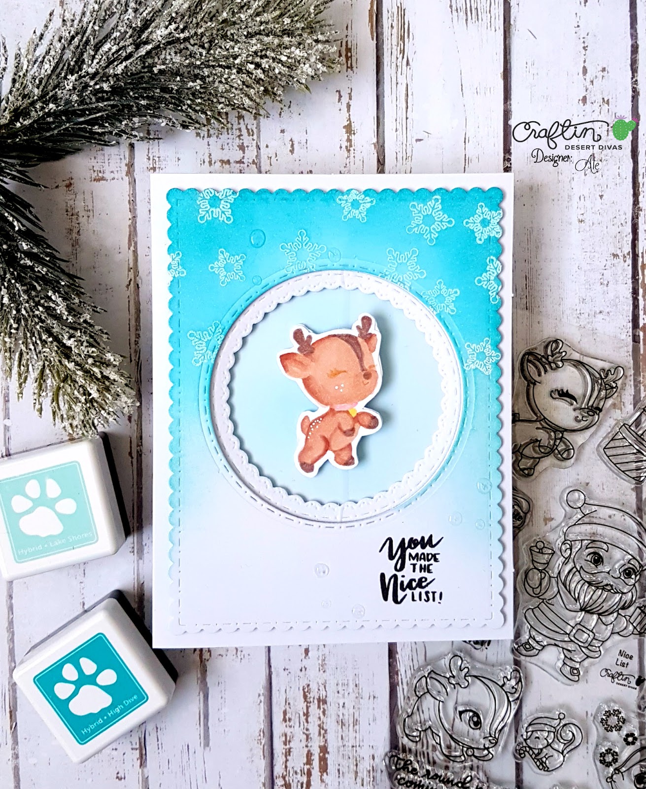 Mirror image card - Craftin Desert Divas stamps and dies