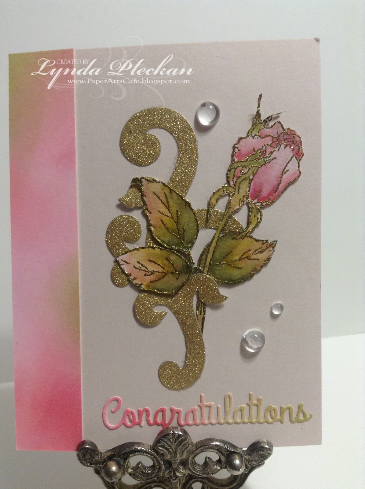 PaperArts Cafe: Single Pink Rose