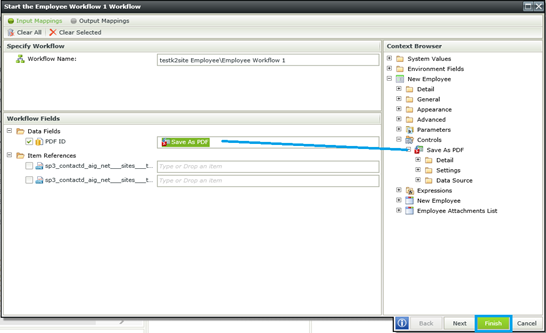 Save As PDF Control to create K2 Workflow to send a mail using smart form with PDF | SharePoint
