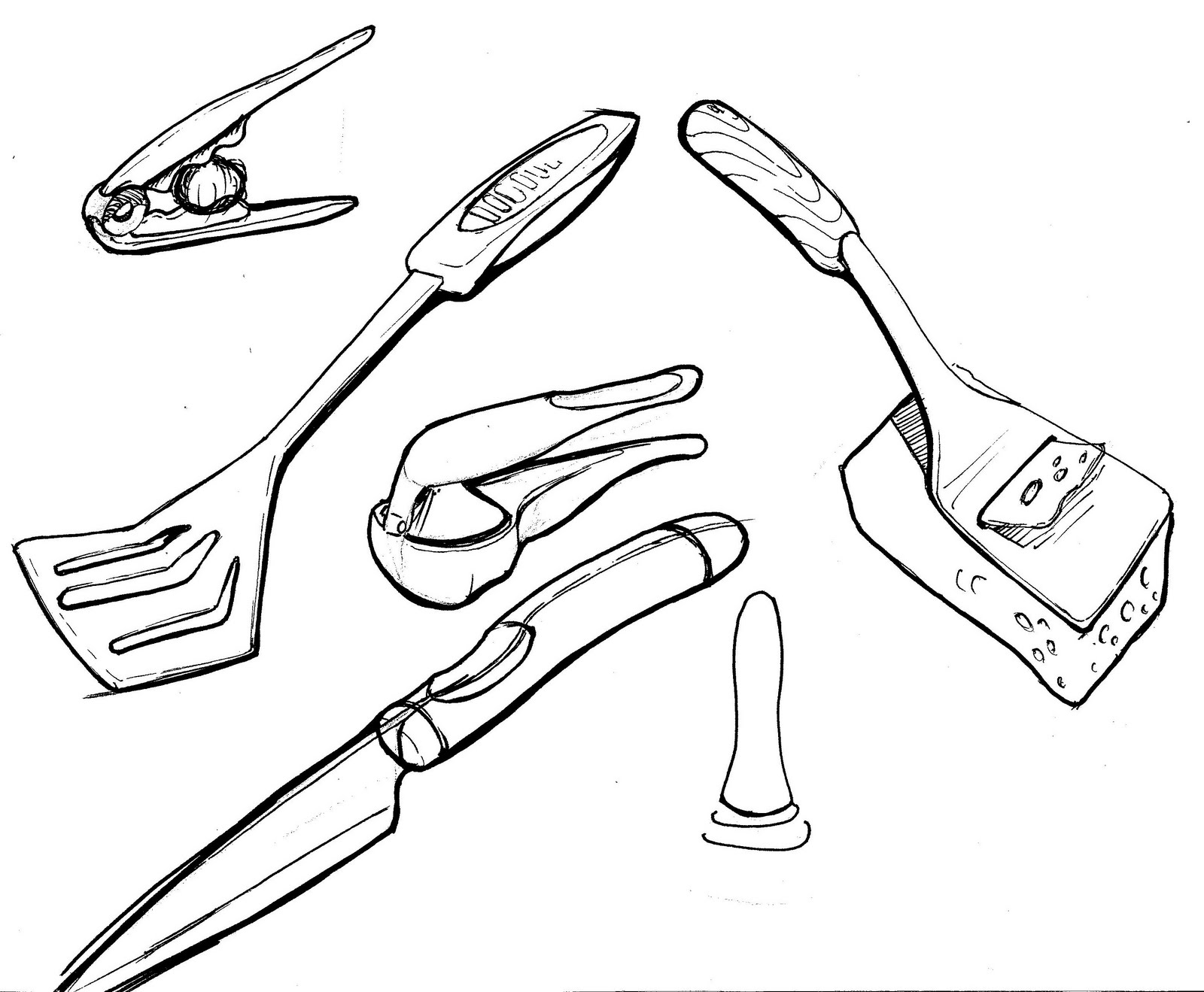 My sketch journal: kitchen utensils