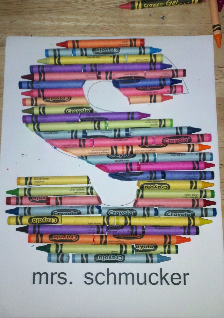 why buy when you can DIY?: crayon monogram