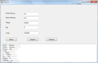 Contoh Program Penjualan Barang V.1 | Visual Basic - BOCAH WEB
