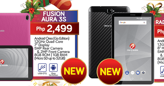 Cherry Mobile releases Fusion Aura 3S and Superion Radar Deluxe 2 tablets