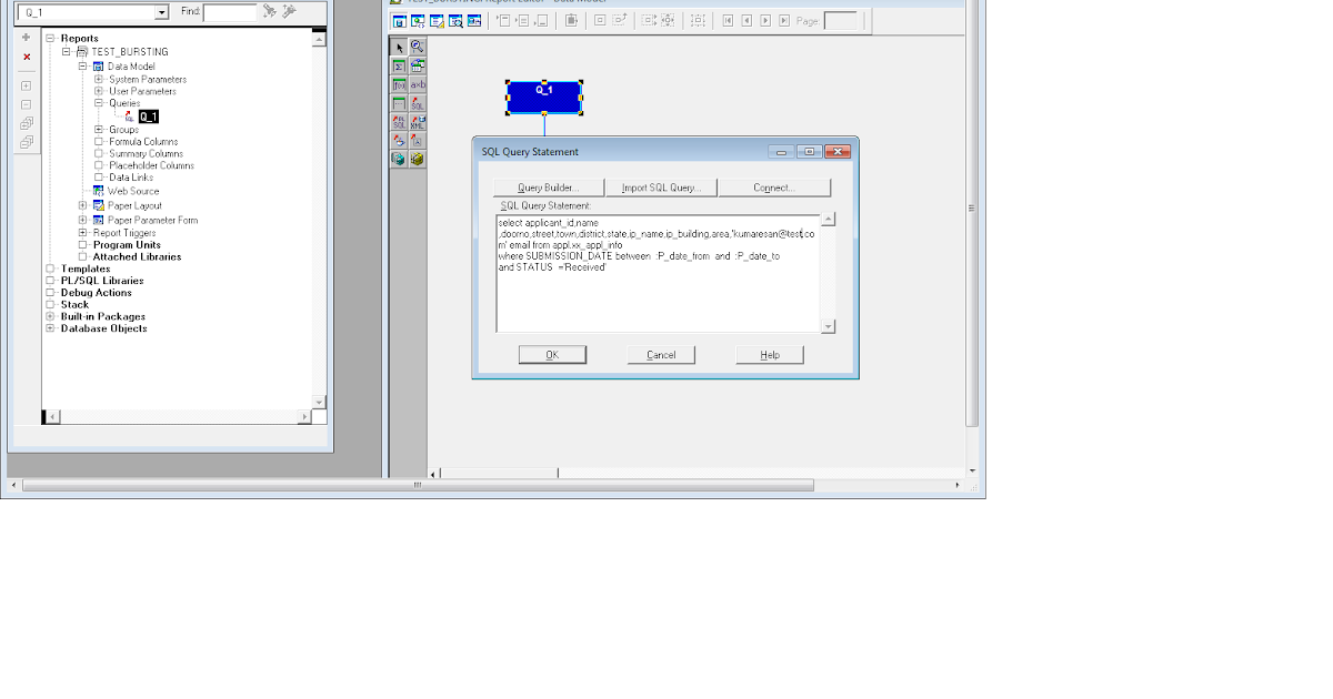 Xml Bursting Report