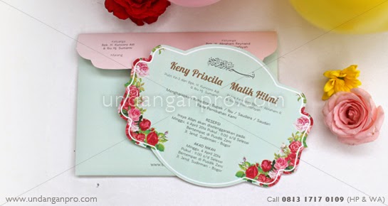 BNG008 - Undangan Softcover Floral Bunga-bunga Merah Rose Elegan 8 ...