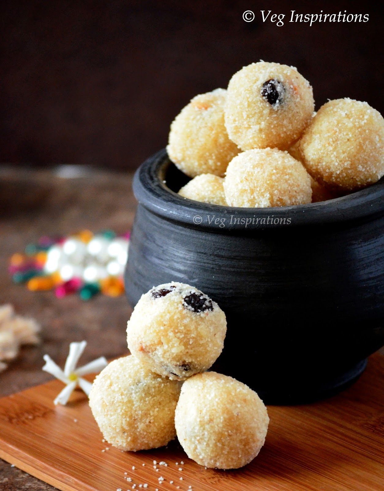 Rava Ladoo ~ Indian sweet with semolina and coconut ~ With stepwise ...