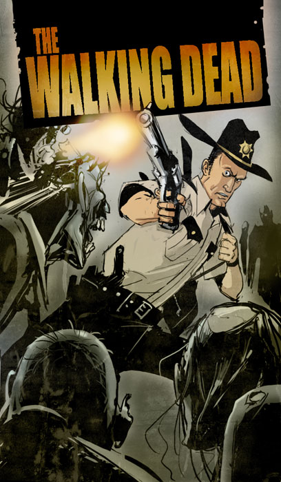 THE WALKING DEAD: ILUSTRACIONES DE LOS PROTAGONISTAS AL ESTILO CARTOON