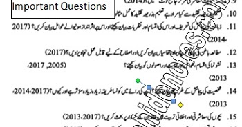 BA part 1 3rd year Education Guess Paper 2021 - Zahid Notes