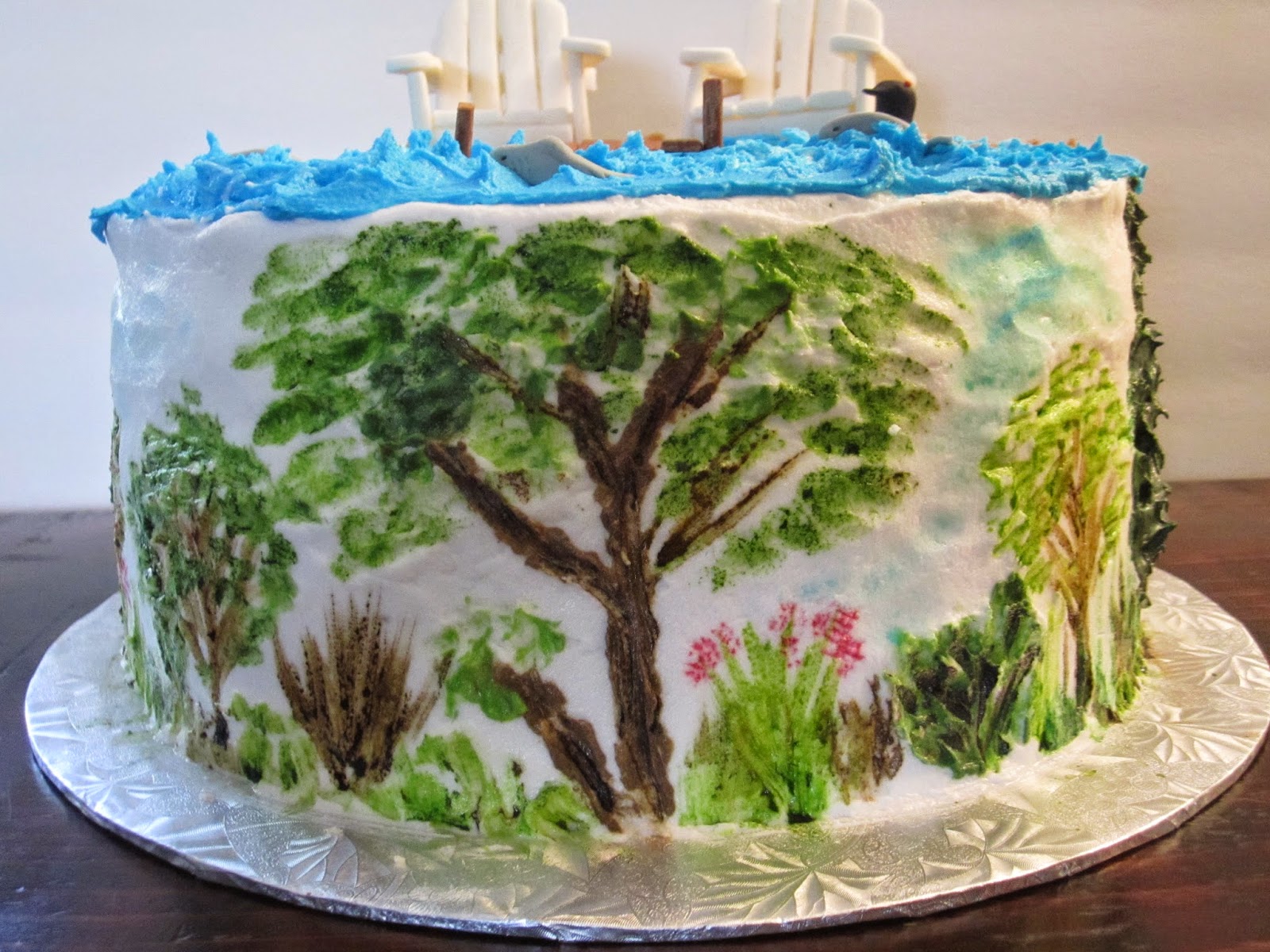 Cakes...Or Something Like That: Buttercream Painted Nature Cake